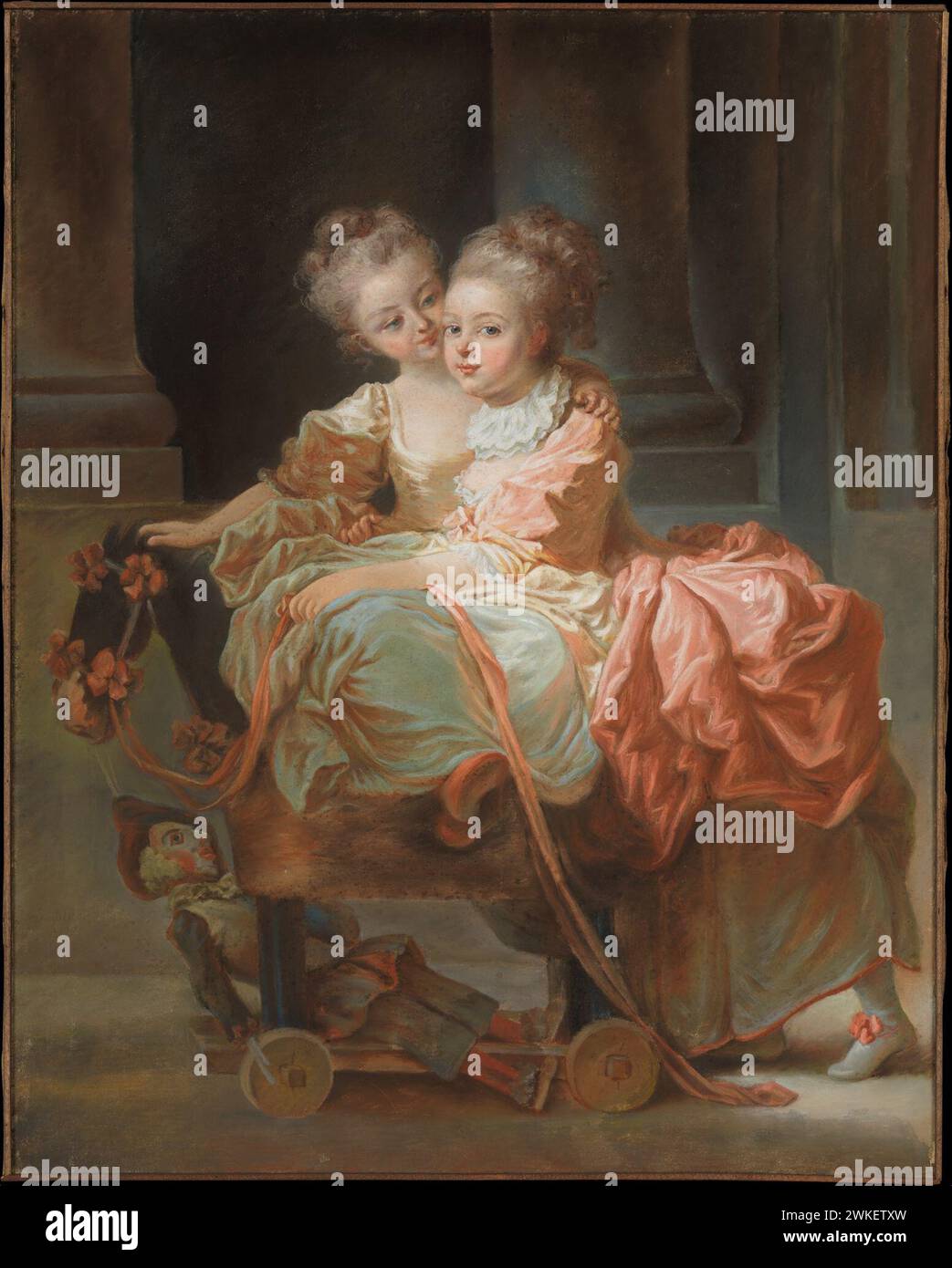 The Two Sisters Jean Claude Richard, Abbé de Saint-Non 1770 Stock Photo ...