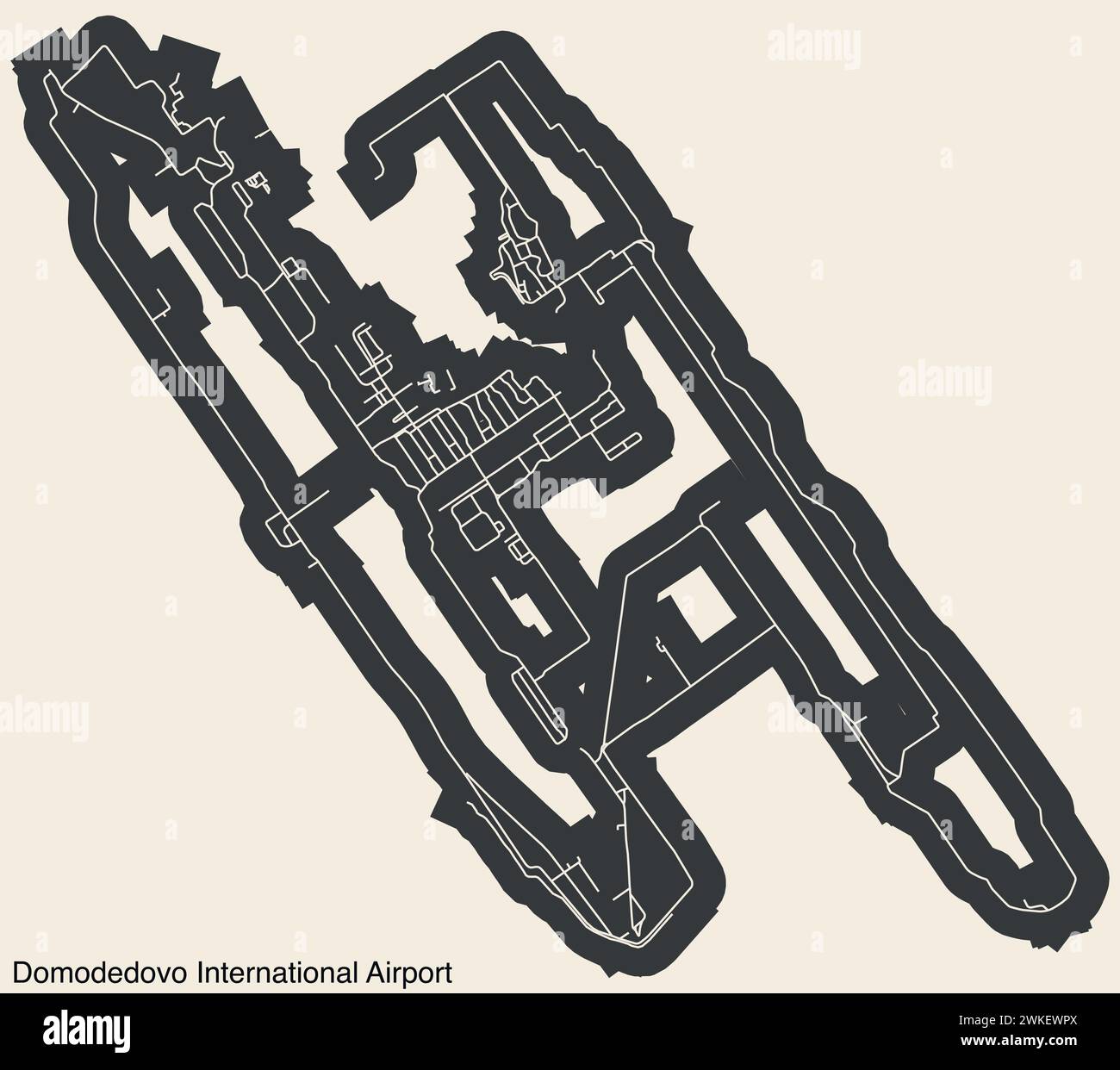Terminals layout plan of the MOSCOW DOMODEDOVO MIKHAIL LOMONOSOV ...