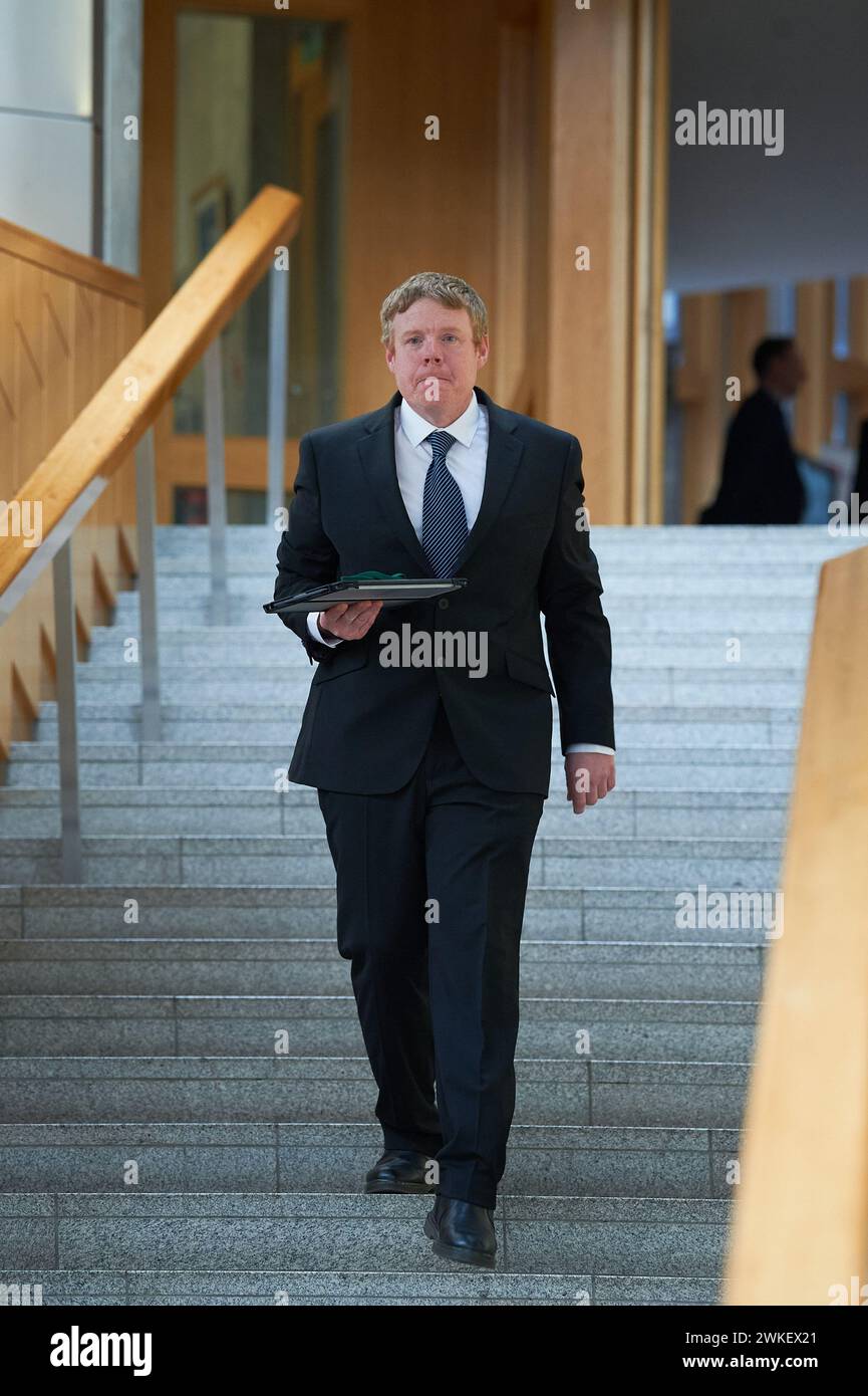 Edinburgh Scotland, UK 20 February 2024. Tim Eagle Scottish Conservative and Unionist Party MSP ...