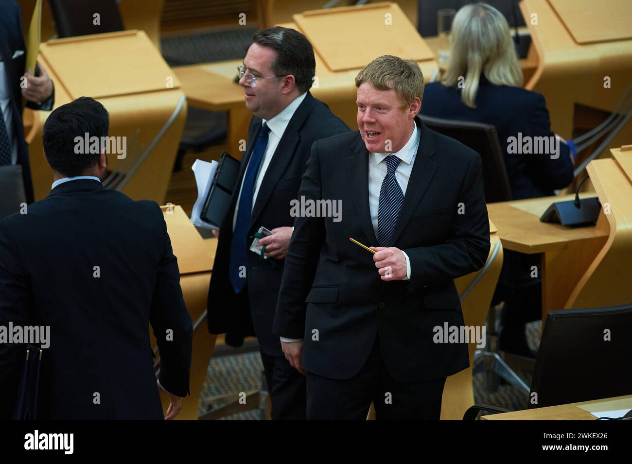 Edinburgh Scotland, UK 20 February 2024. Tim Eagle Scottish Conservative and Unionist Party MSP ...