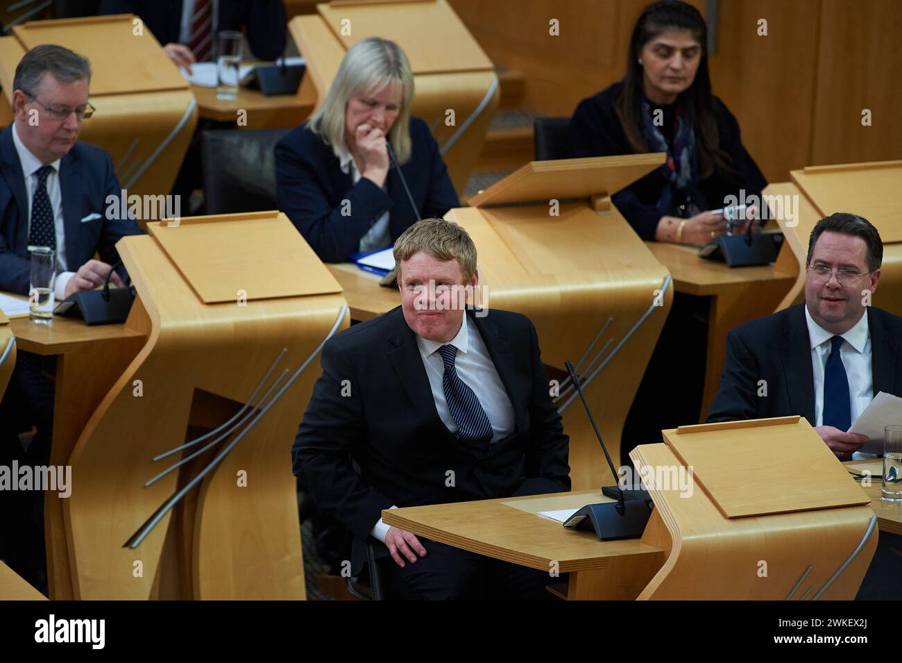Edinburgh Scotland, UK 20 February 2024. Tim Eagle Scottish Conservative and Unionist Party MSP ...