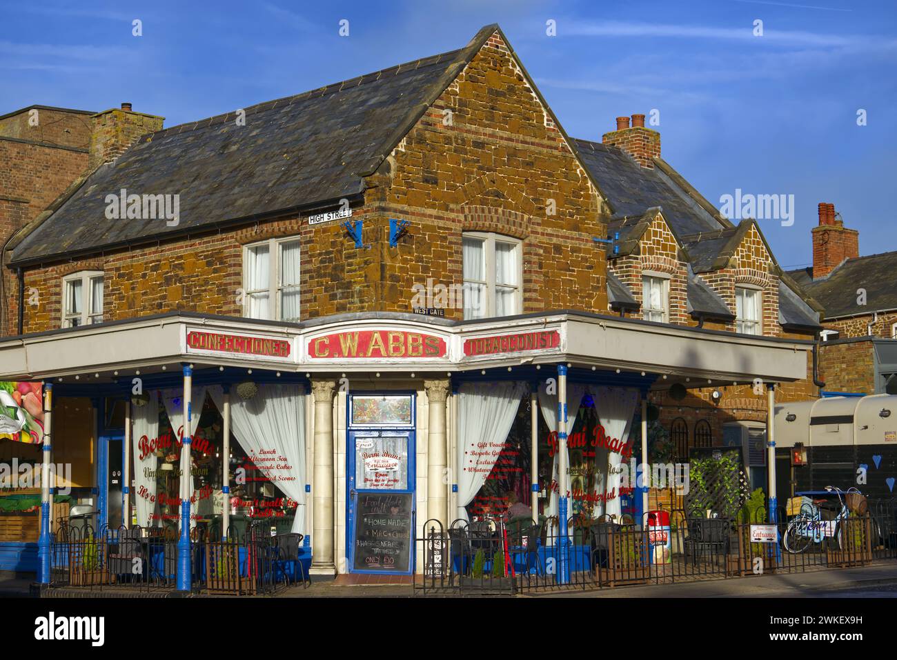 Hunstanton High Street, Norfolk, England, UK - A tearoom housed in an ...