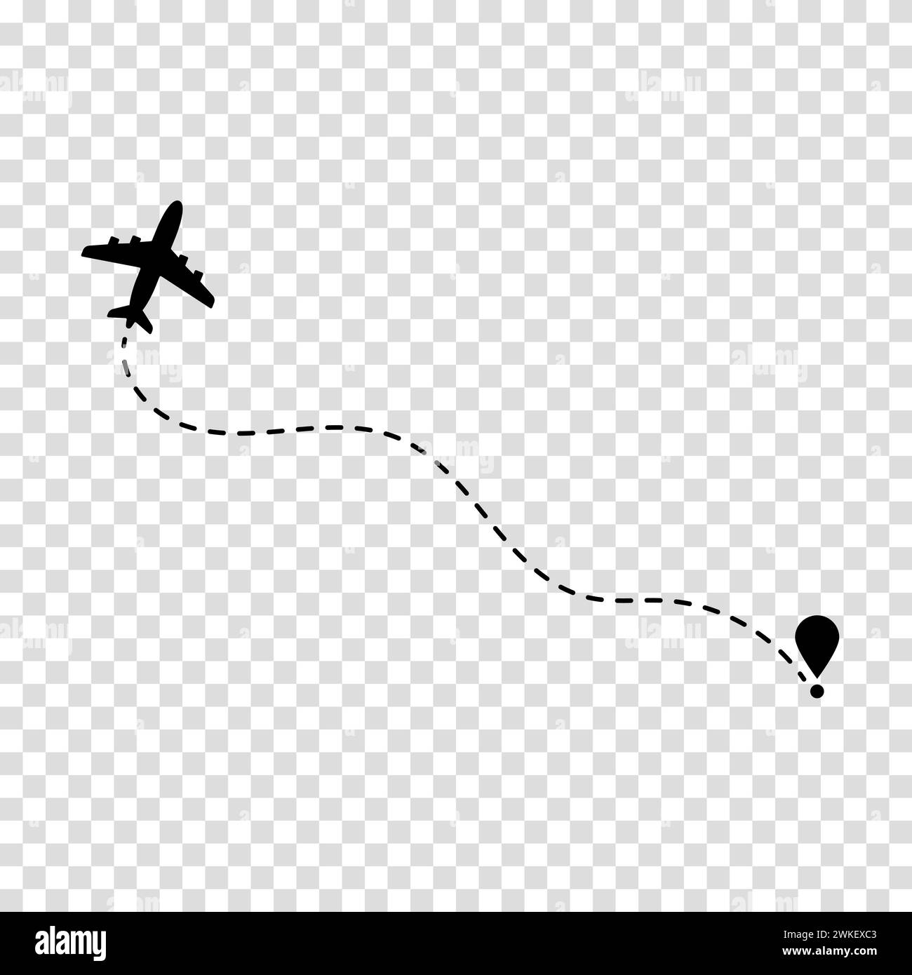 Airplane route plane path. Travel concept. Aircraft tracking. Vector ...