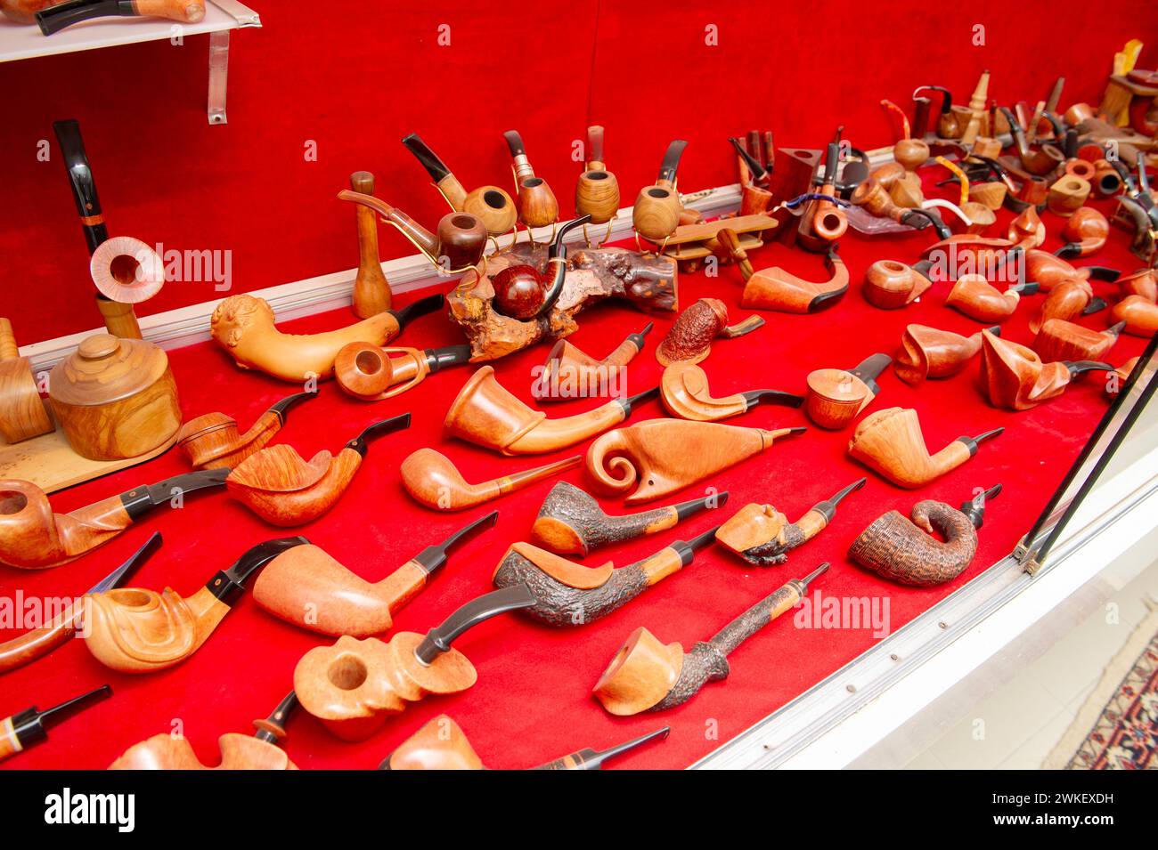 26 January 2023 Italy, Sardinia, Sassari - Massimiliano Spanu's smoking pipe factory Stock Photo ...