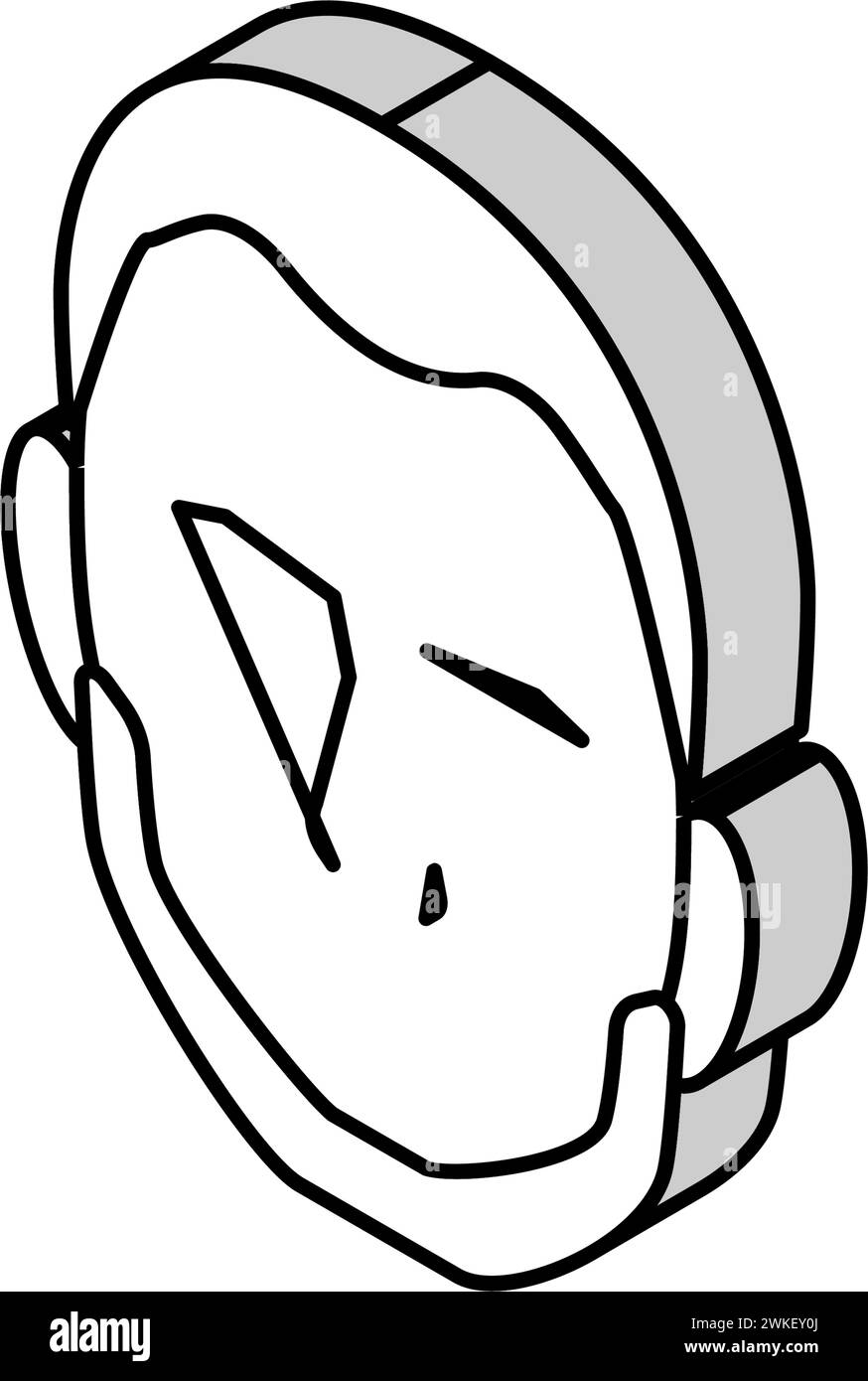 beard without mustache beard isometric icon vector illustration Stock ...