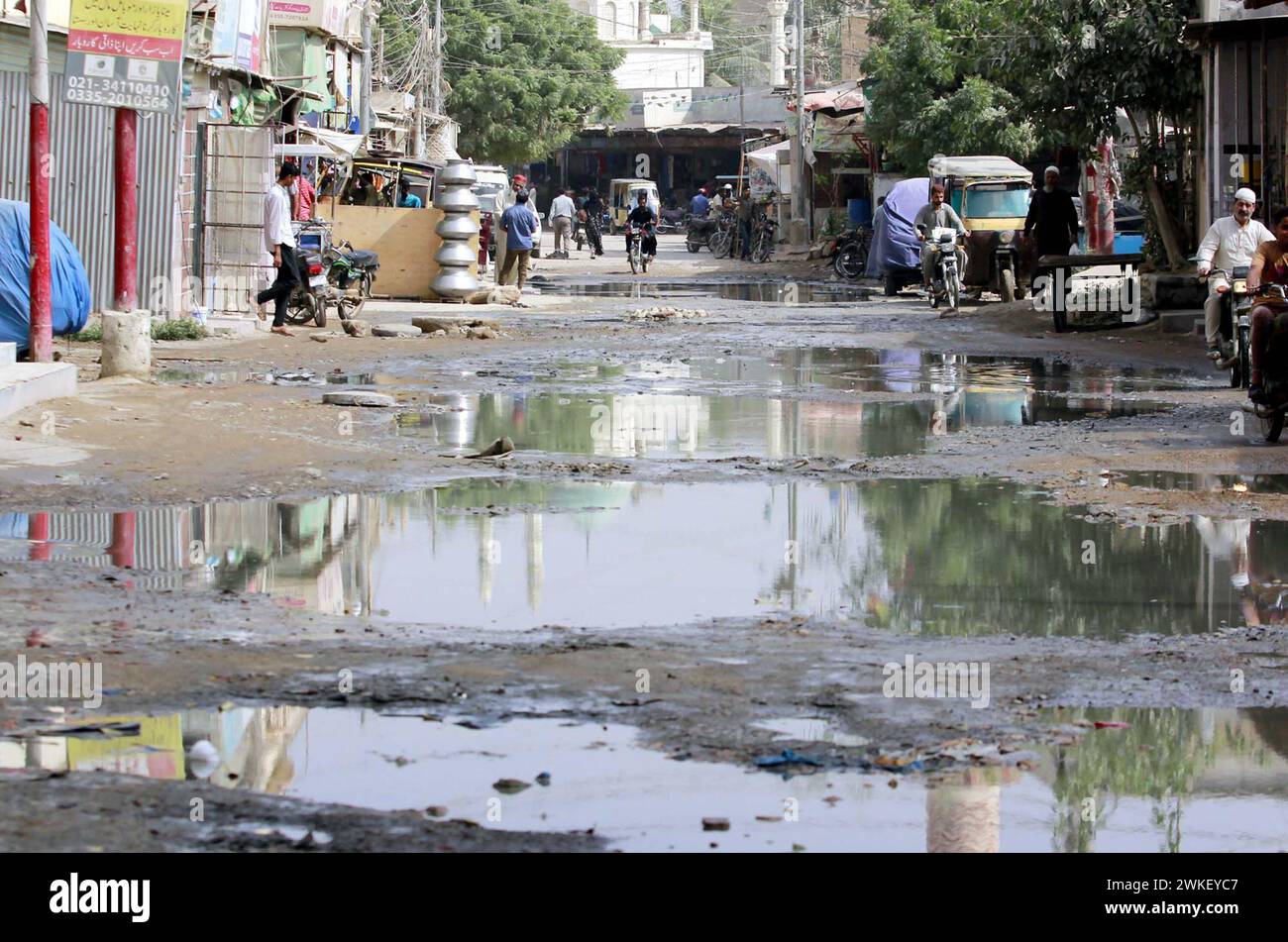 Commuters are facing difficulties in transportation due to stagnant ...