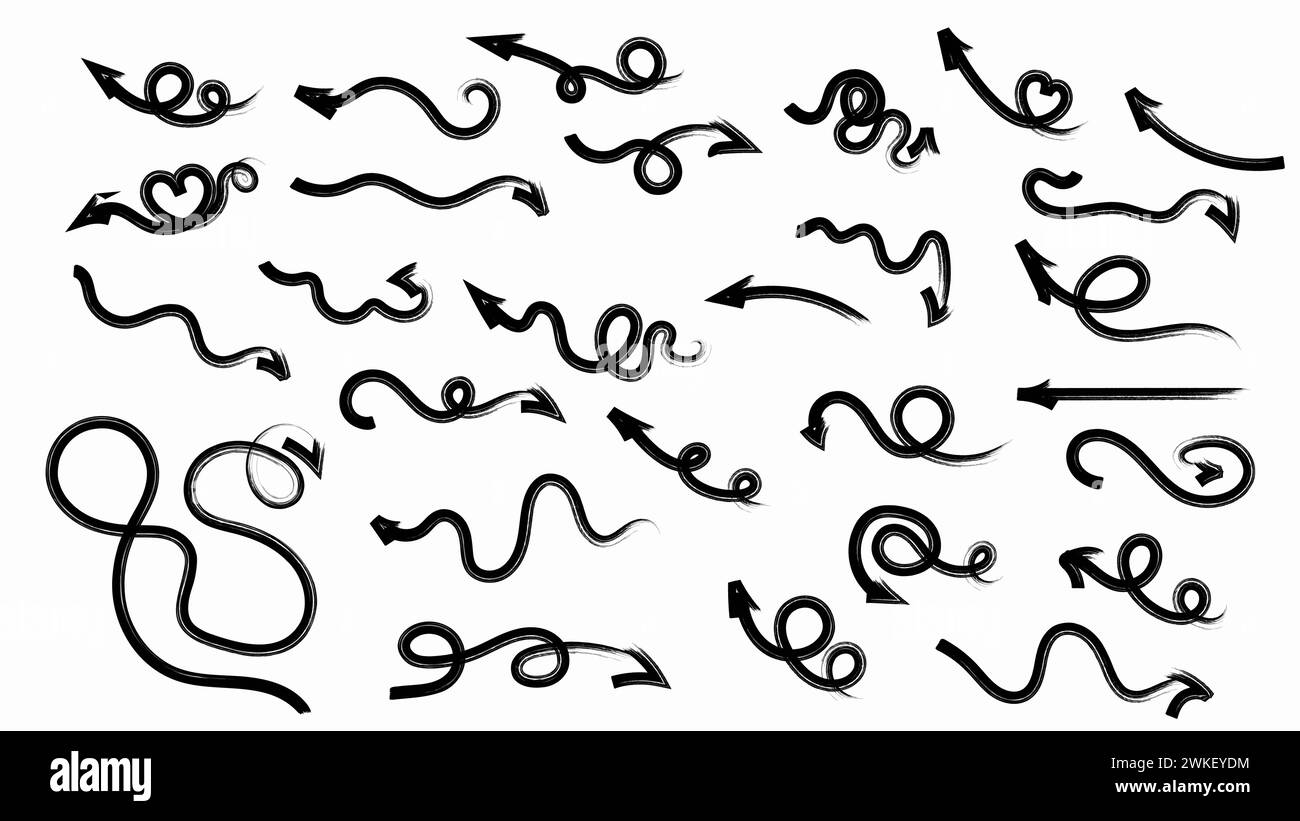Different brush drawn charcoal arrows seamless pattern. Bold lightning ... Different brush drawn charcoal arrows seamless pattern. Bold lightning ...