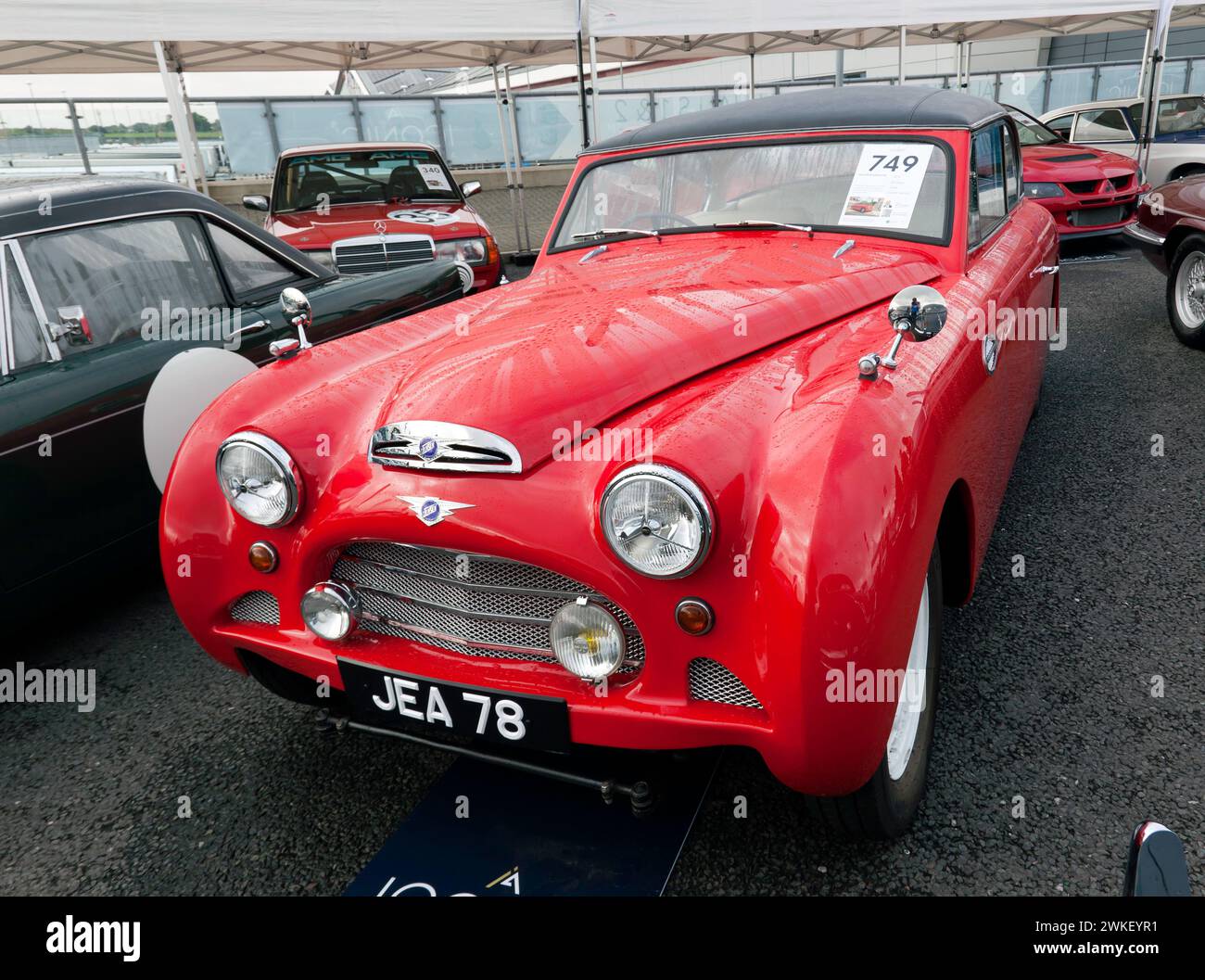 Three-quarters Front View of a Red, 1953 Jensen Interceptor, on sale in ...