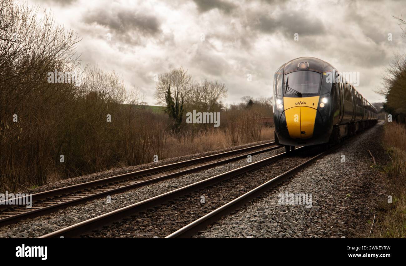 British Rail Class 802 operated by Great Western Railway coming up to ...