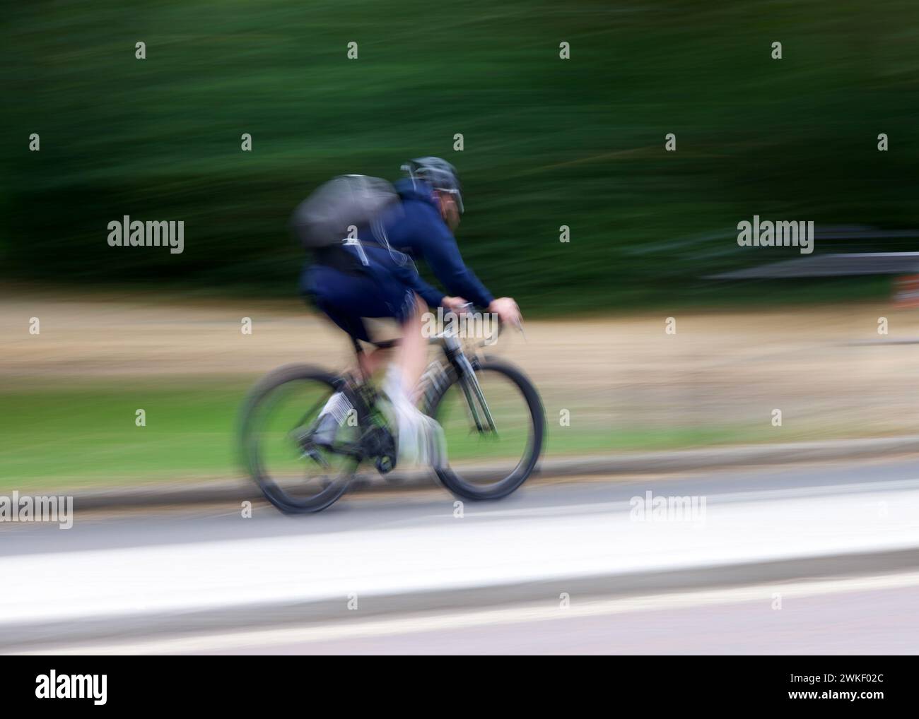 Trying to capture movement in Hyde Park as the cyclists were passing by ...