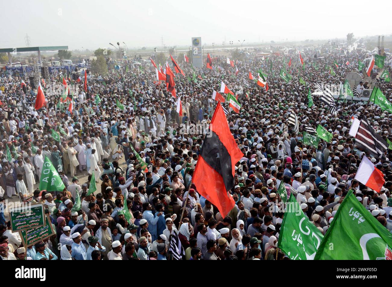 Leaders and supporters of Grand Democratic Alliance (GDA) are holding ...