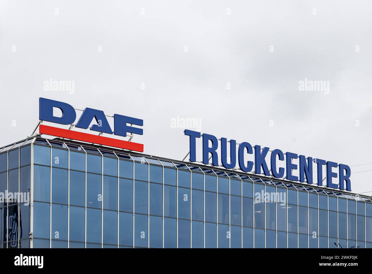 Ede, The Netherlands - February 11, 2024: DAF Truck center in Ede The ...