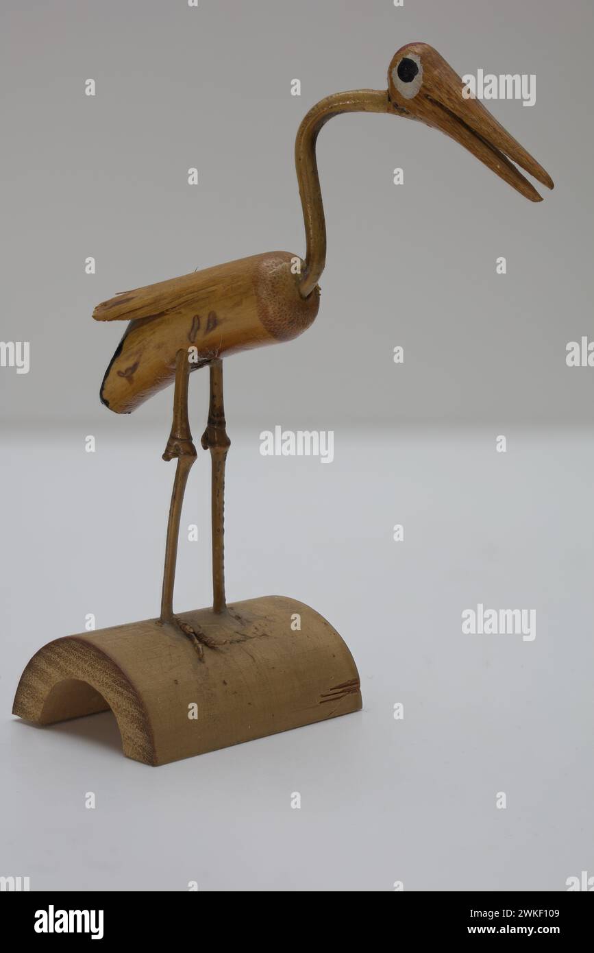 Decorative object – bird sculpture, made of bamboo Stock Photo - Alamy