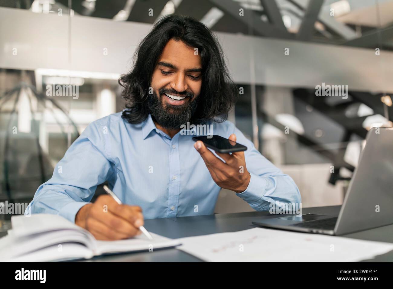 Businessman indian guy multitasking business hi-res stock photography ...