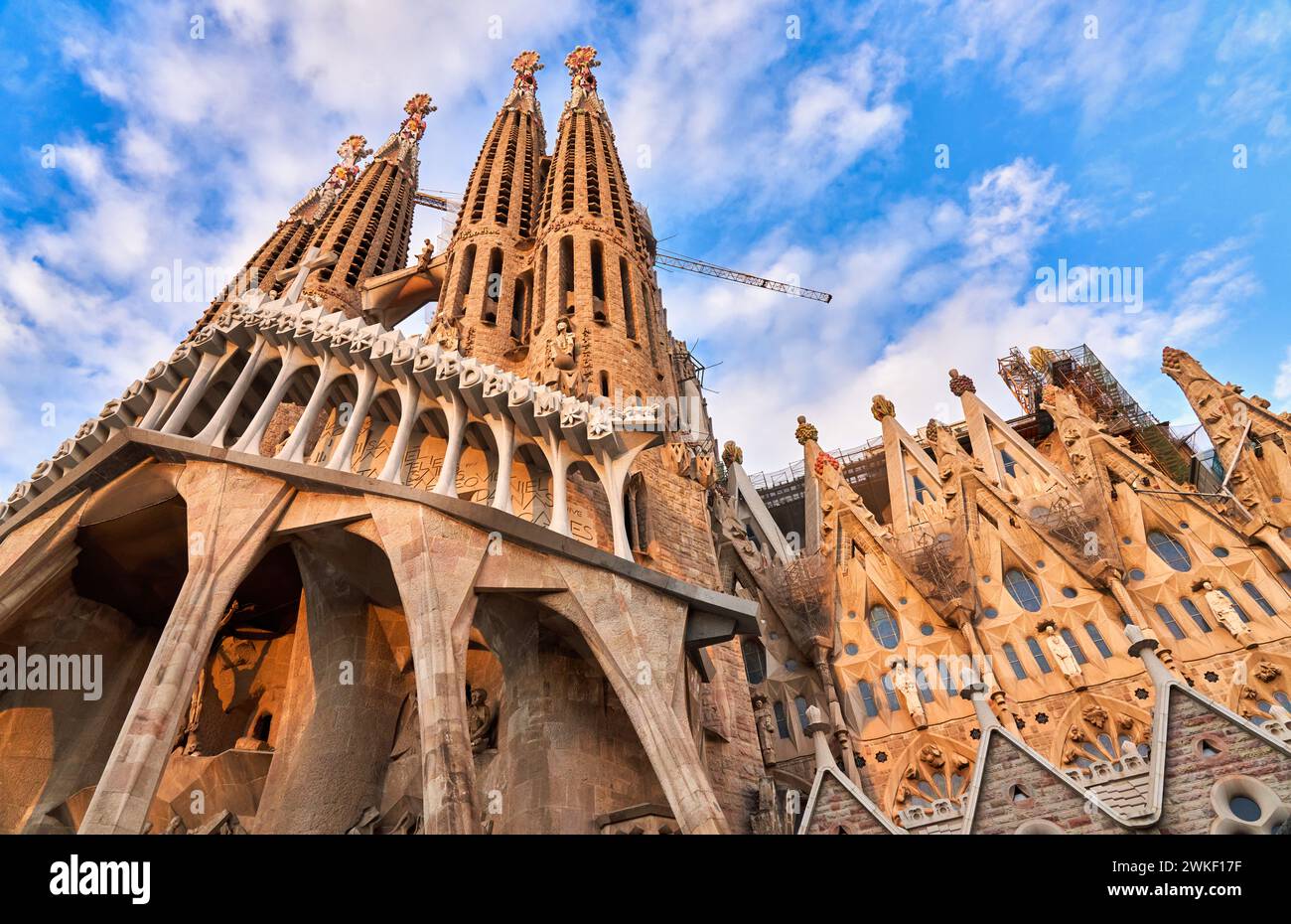 Fachada de La Pasión, La Sagrada Familia Basilica. Barcelona. Spain.The ...