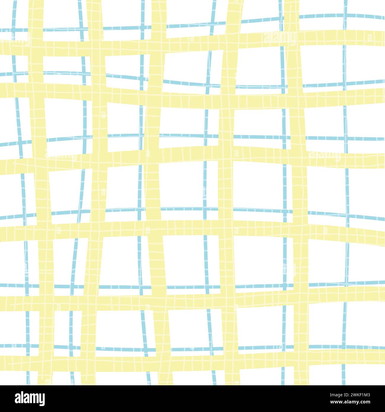 Vector hand drawn cute checkered pattern. Doodle Plaid geometrical ...