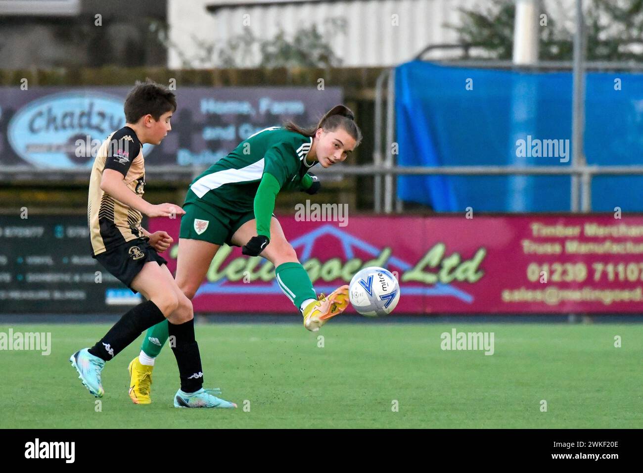 Carmarthen, Wales. 27 November 2022. Elena Cole of FAW Girls Academy ...
