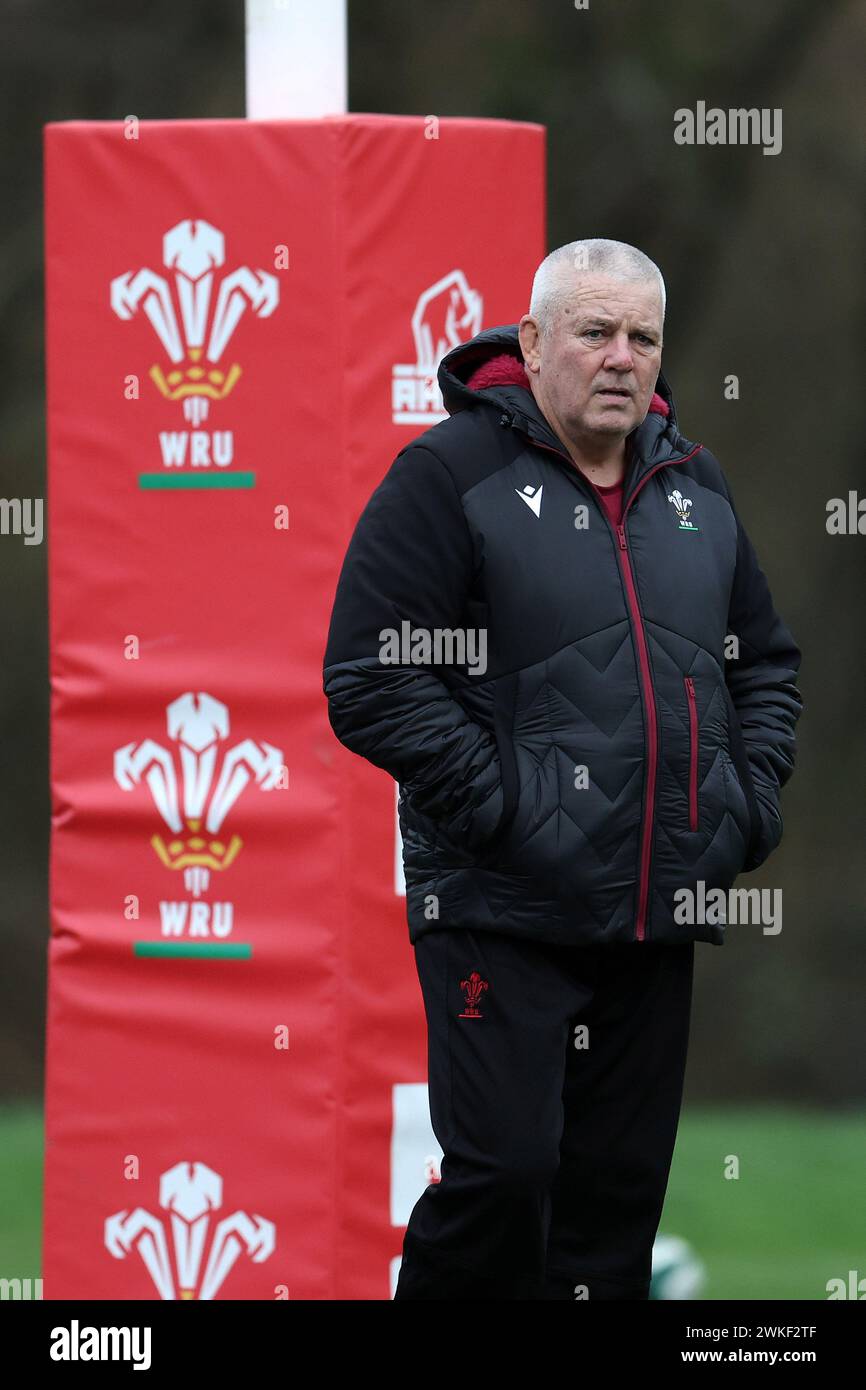 Cardiff, UK. 20th Feb, 2024. Warren Gatland, the head coach of Wales ...