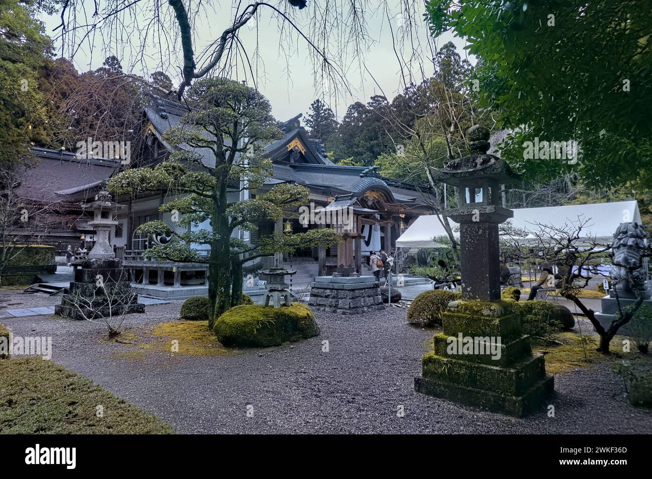 The Kumano Hongu Taisha Grand Shrine on the Kumano Kodo pilgrim's trail ...