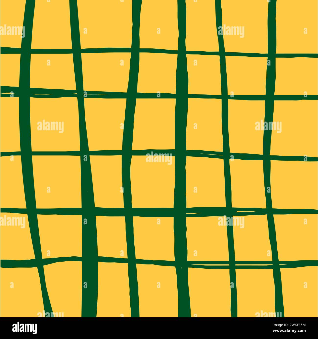 Vector hand drawn cute checkered pattern. Plaid geometrical simple ...