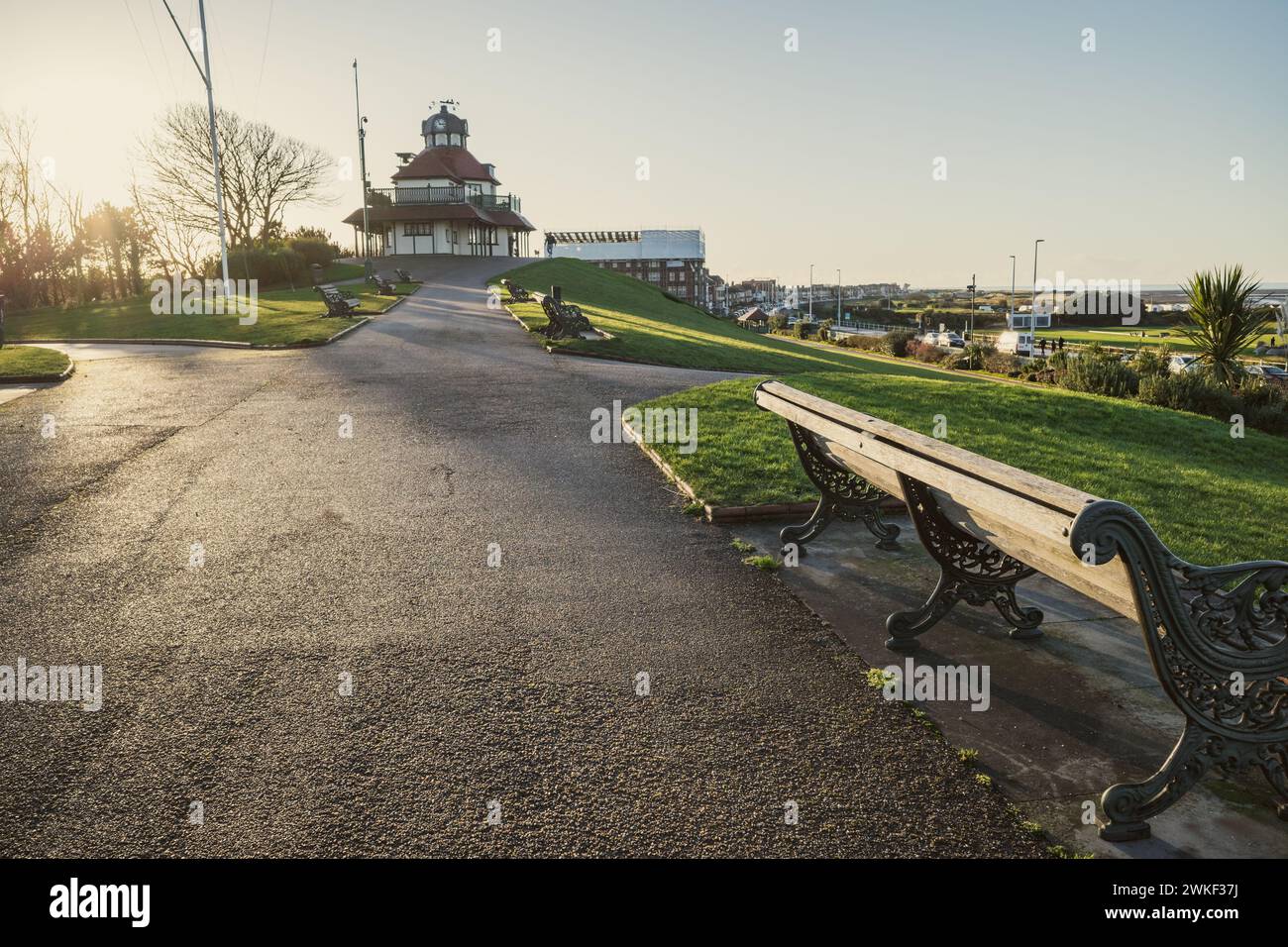 Mount Pavilion Fleetwood over looking the bay from the many bench seats ...