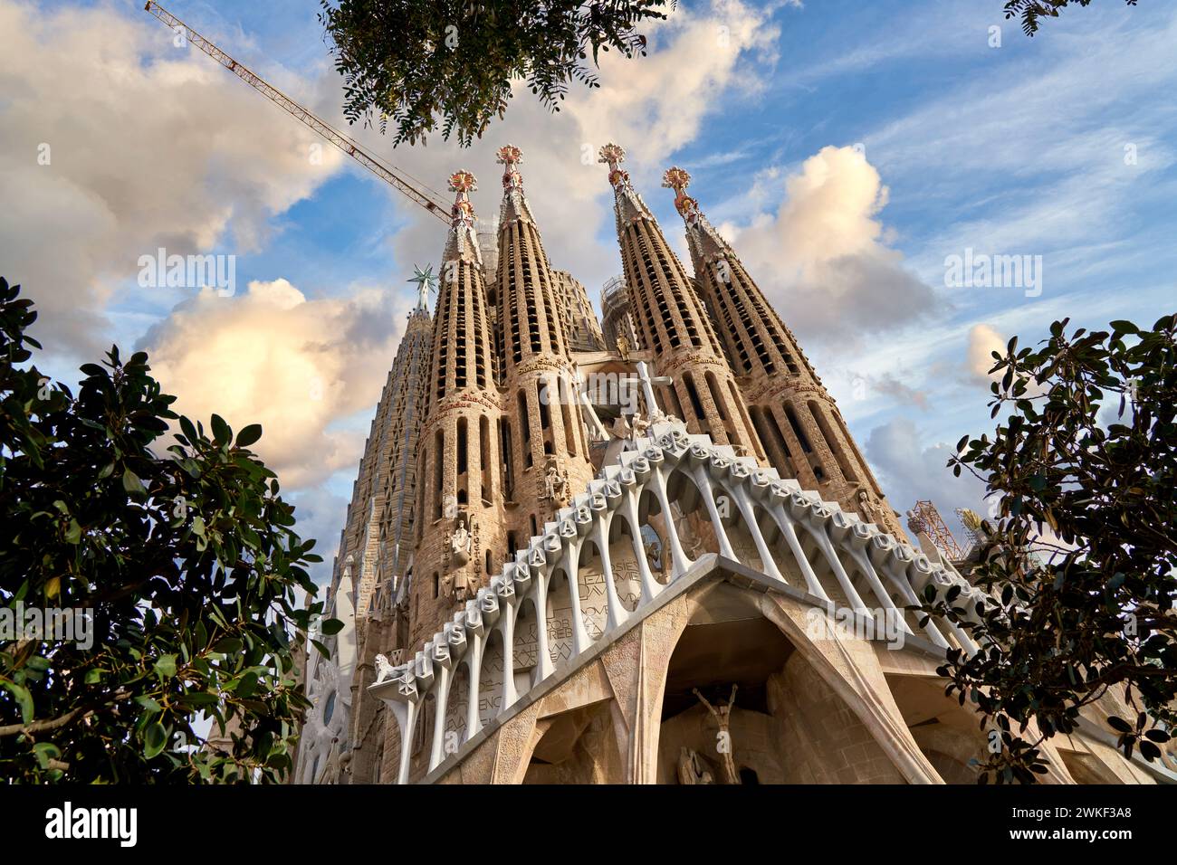 Fachada de La Pasión, La Sagrada Familia Basilica. Barcelona. Spain.The ...