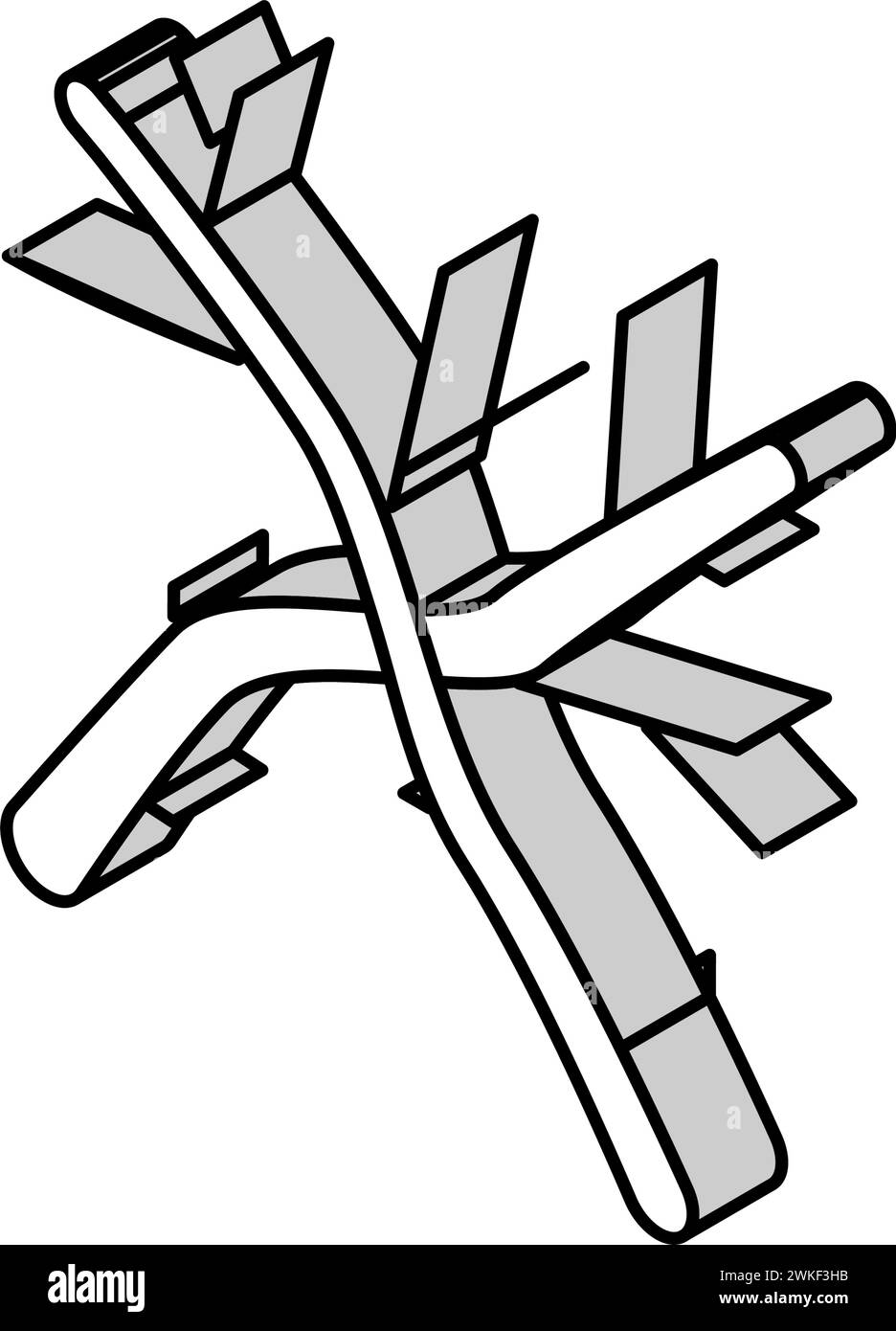 twig wood timber isometric icon vector illustration Stock Vector Image ...