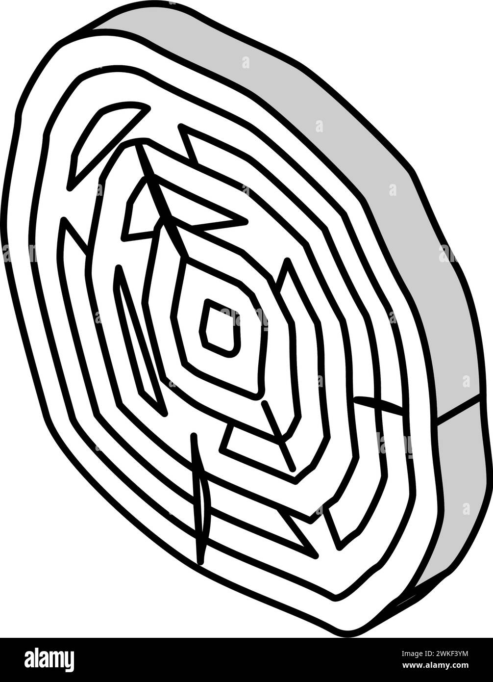 cut wood timber isometric icon vector illustration Stock Vector Image ...