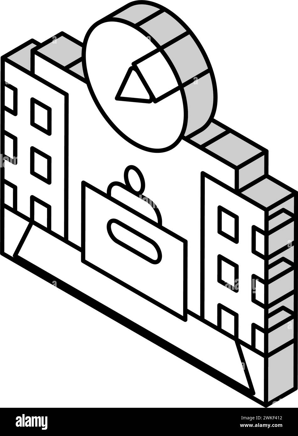 commercial retail space design isometric icon vector illustration Stock ...