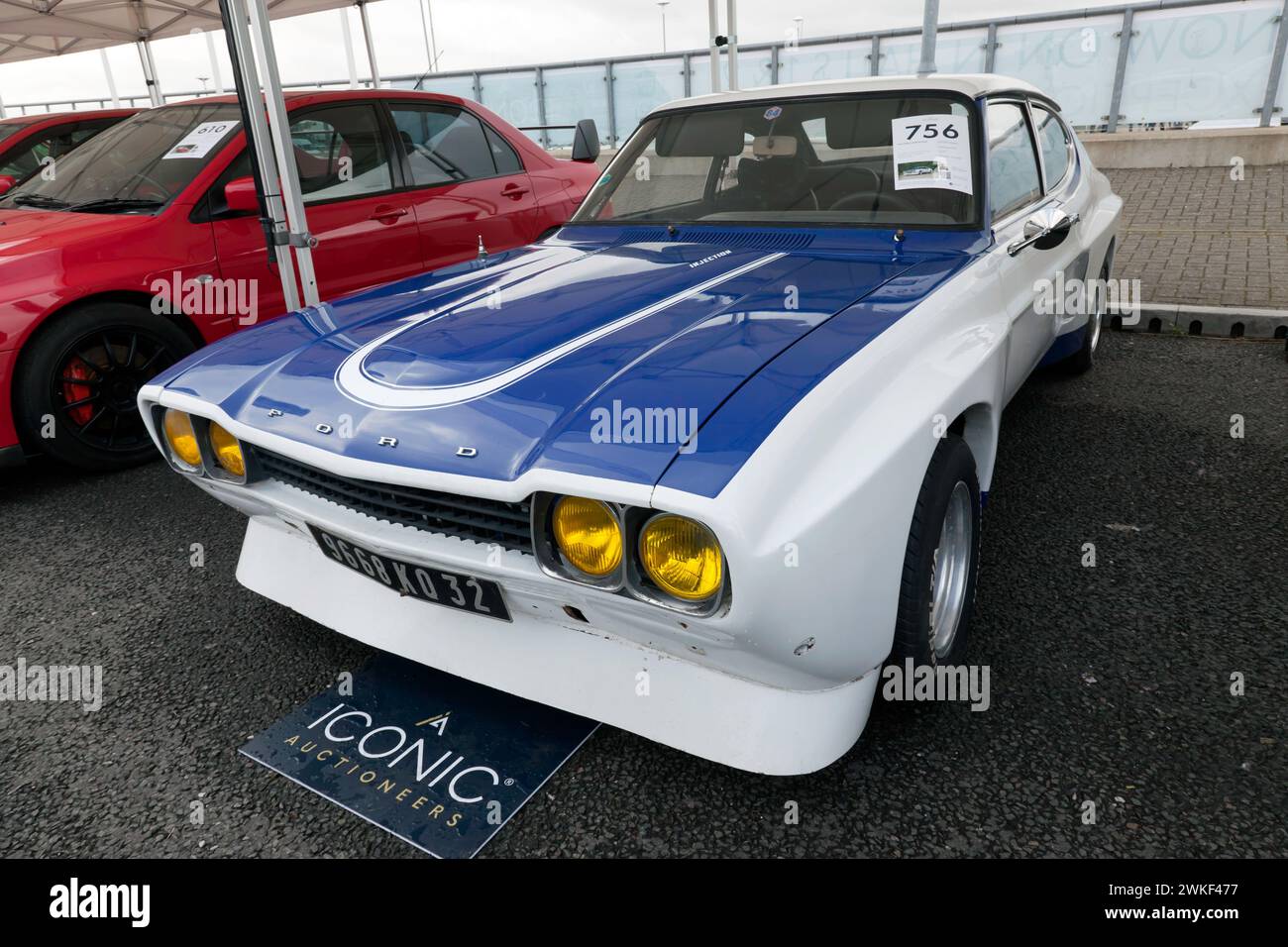 Three-Quarters Front View of a Rare, 1973, Ford Capri RS2600, a barn ...
