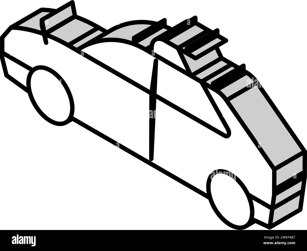 self drive car isometric icon vector illustration Stock Vector Image ...