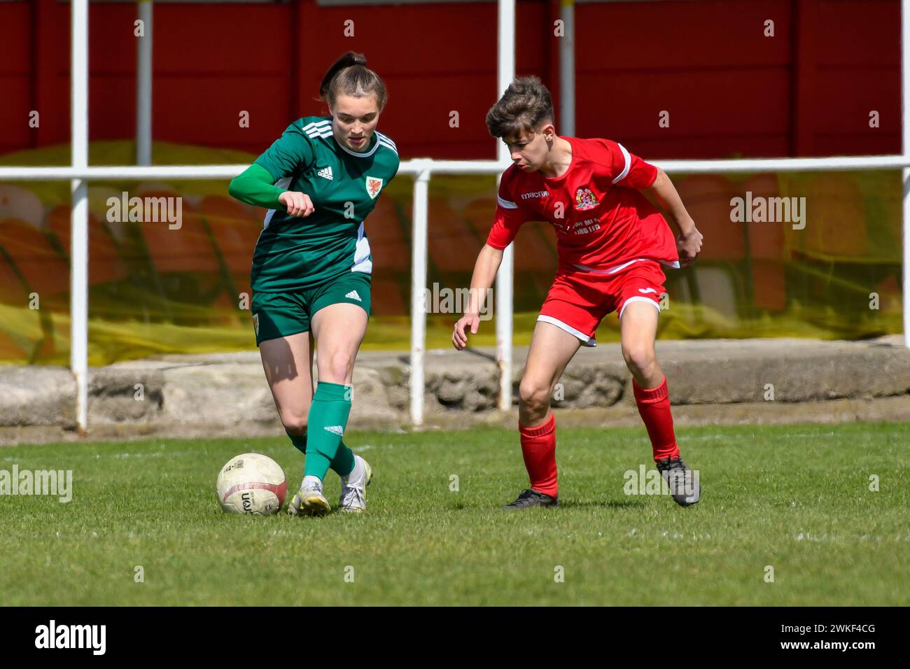 Briton Ferry, Wales. 3 April 2022. Elena Cole of FAW Girls Academy ...