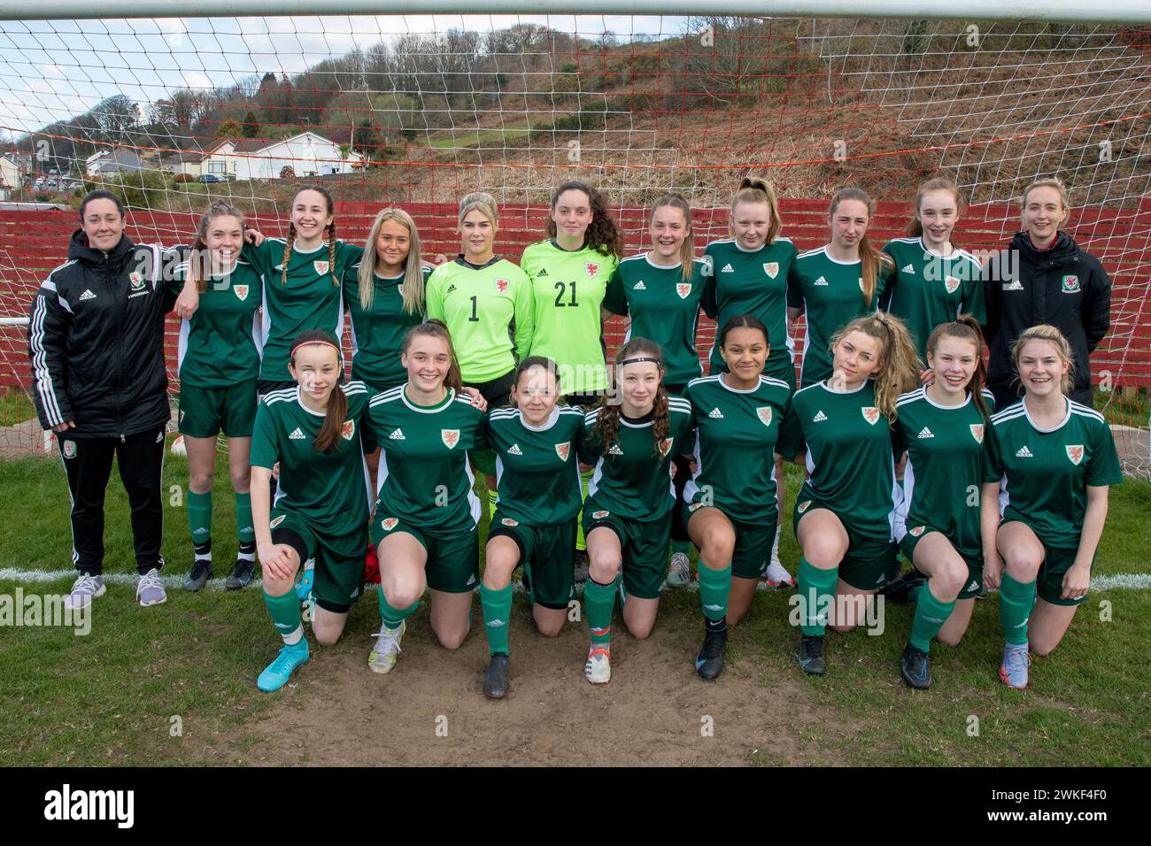 Briton Ferry, Wales. 3 April 2022. The FAW Girls Academy South Under 16 ...