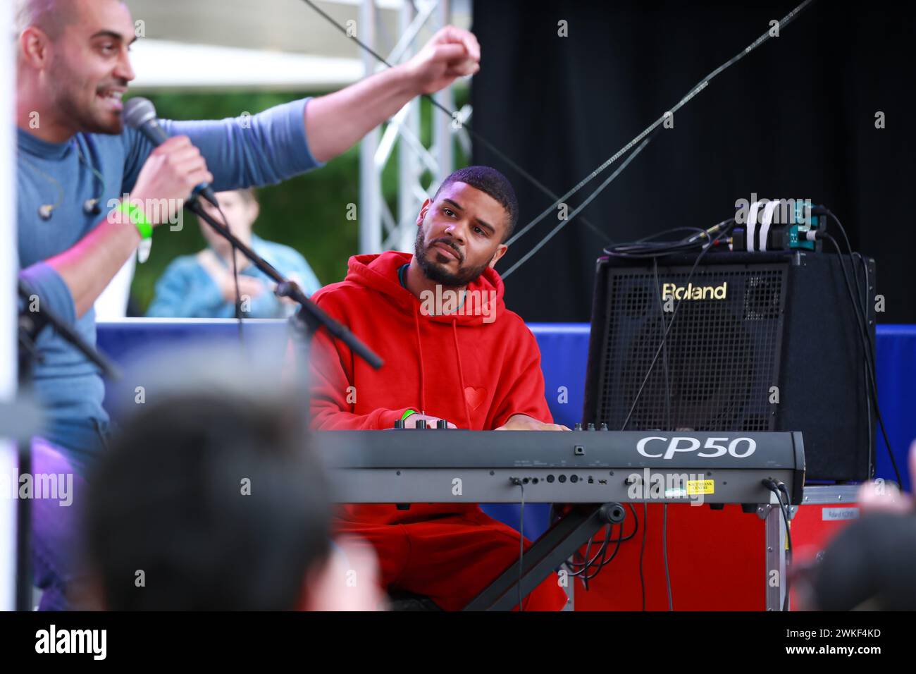 London, UK. 25 June 2022. Pianist Karim Kamar performs to welcome ...