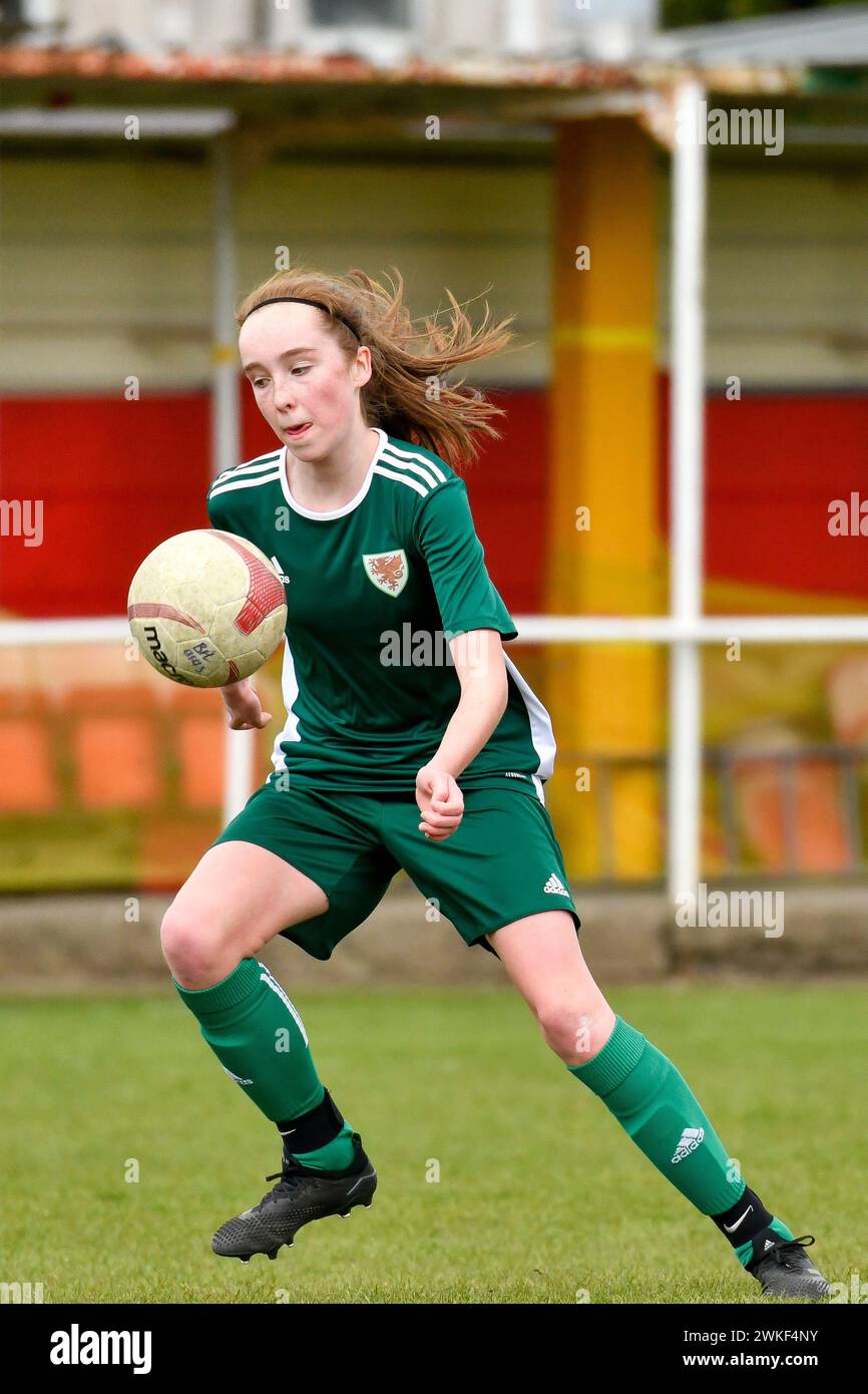 Briton Ferry, Wales. 3 April 2022. Izzy Caunt of FAW Girls Academy ...