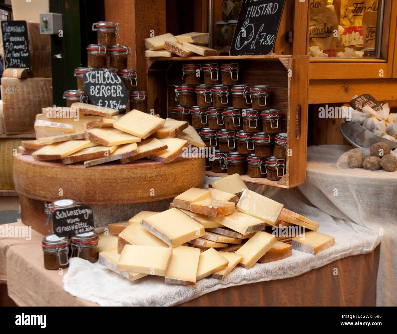 Cheese Stall, Borough Market, Borough, Southwark, London, UK Stock ...
