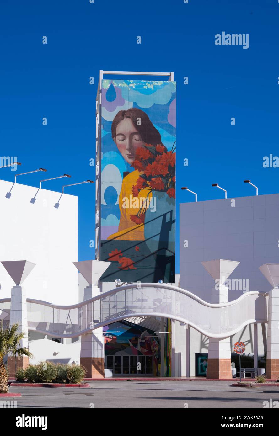 Murals, Primm, Nevada shopping mall, Interstate 15, Las Vegas Stock ...