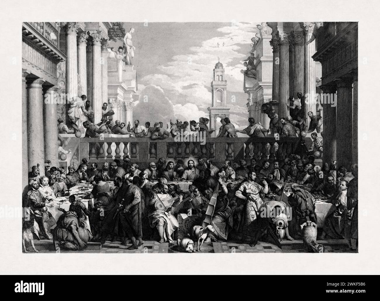Lithograph illustration feast hi-res stock photography and images - Alamy