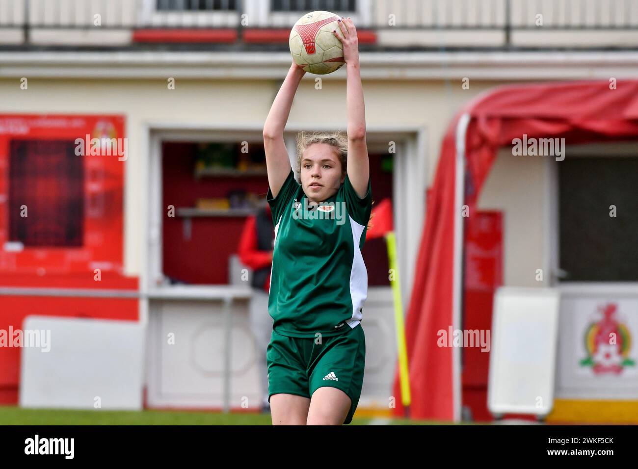 Briton Ferry, Wales. 3 April 2022. Evie Hughes of FAW Girls Academy ...