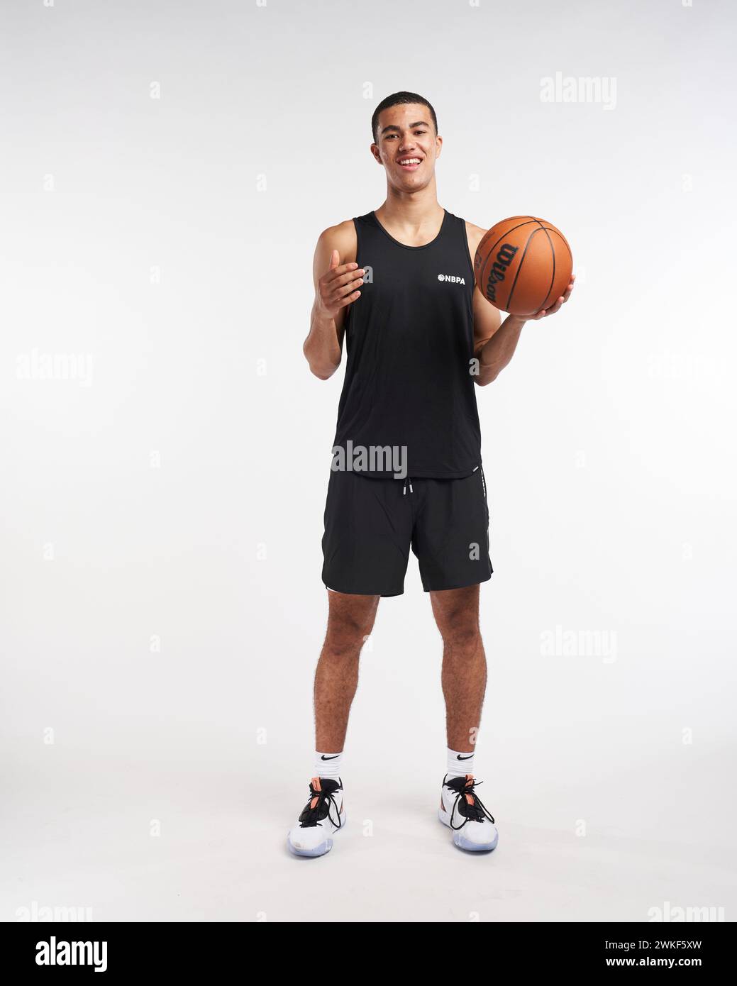 Orlando Magic forward Caleb Houstan poses for a portrait on July 15 ...