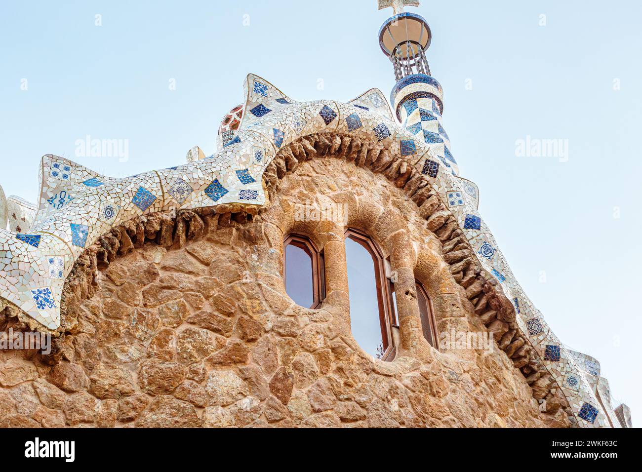 Barcelona, Antoni Gaudi architecture, Park Guell, Parc Guell. Spanish ...