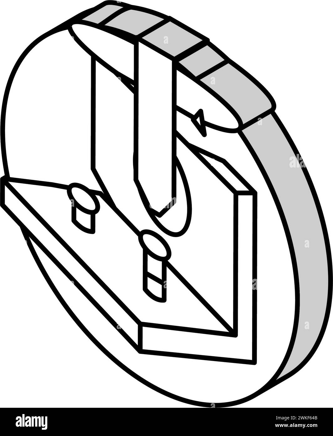 tighten screw screwdriver assembly furniture isometric icon vector ...