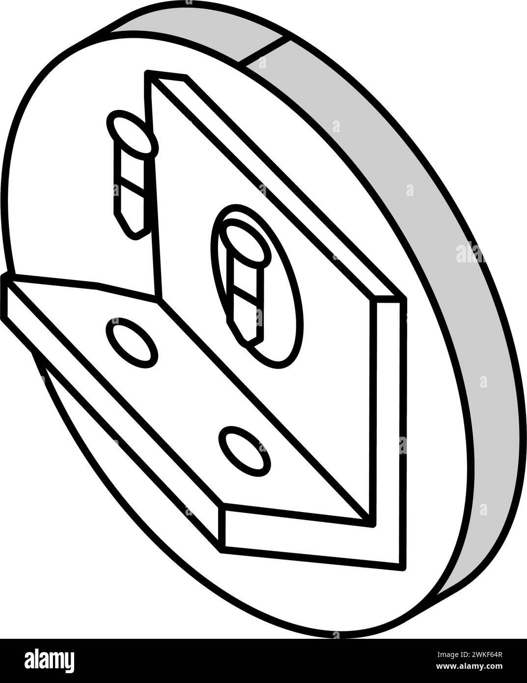 insert bolt assembly furniture isometric icon vector illustration Stock ...