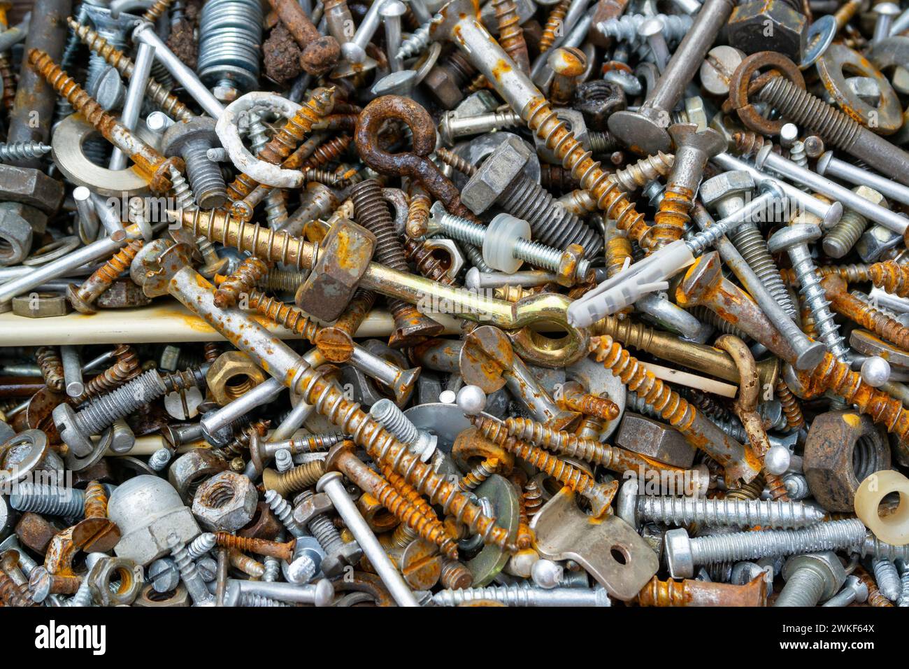 Old Rusty Bolts and Nuts, Texture Background Stock Photo - Alamy