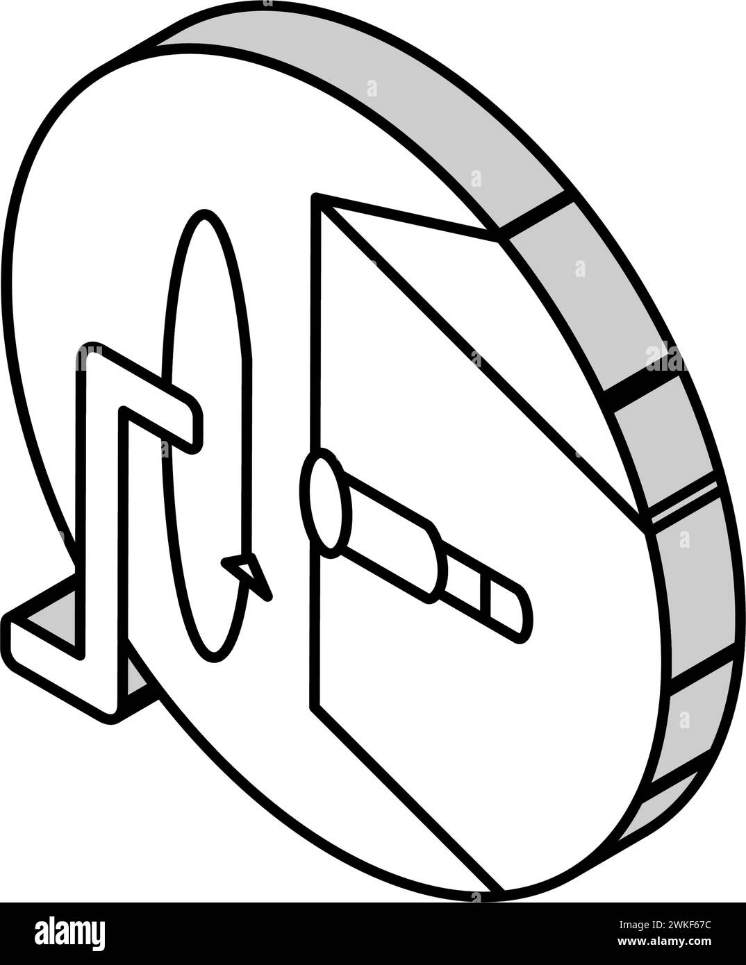 tighten screw wrench assembly furniture isometric icon vector ...