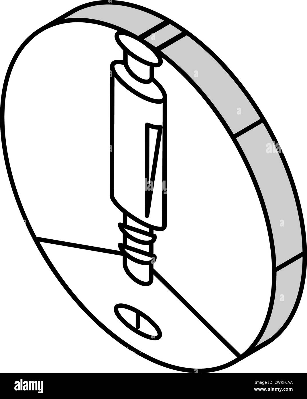 insert metal screw assembly furniture isometric icon vector ...