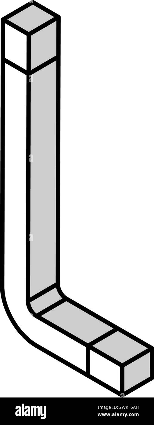 square key assembly furniture isometric icon vector illustration Stock ...