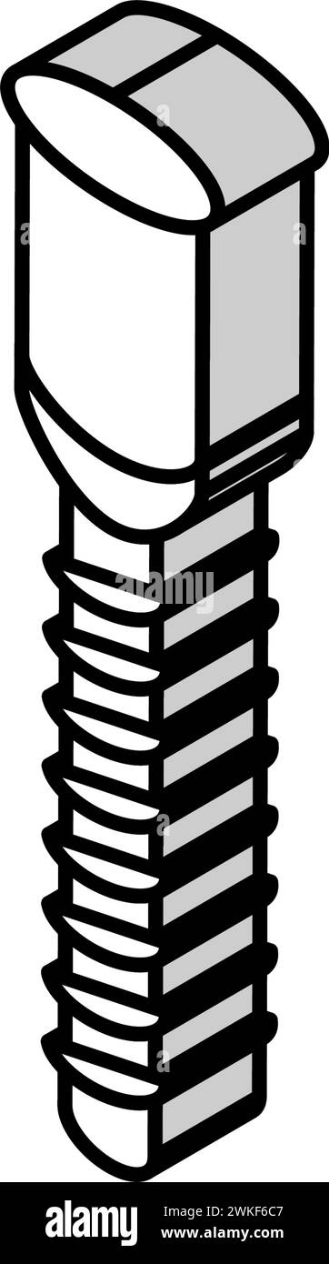 screw boards assembly isometric icon vector illustration Stock Vector ...
