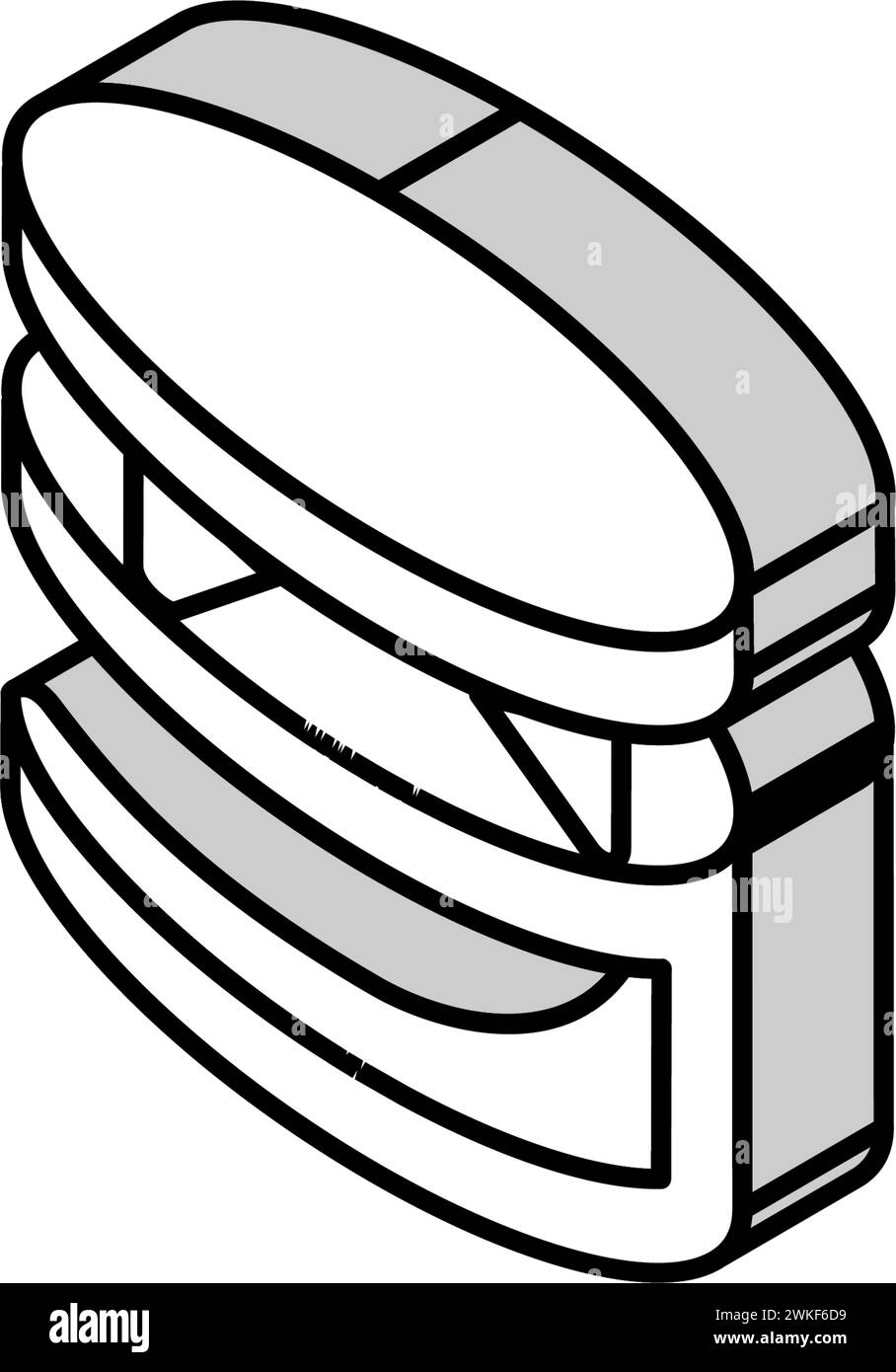 screw fast mounting assembly isometric icon vector illustration Stock ...