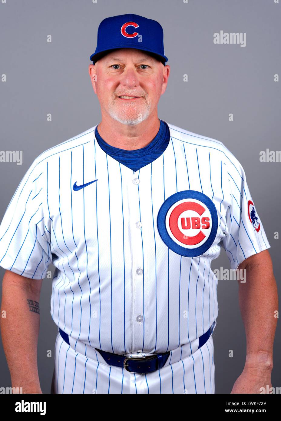 This is a 2024 photo of bullpen coach Darren Holmes of the Chicago Cubs ...